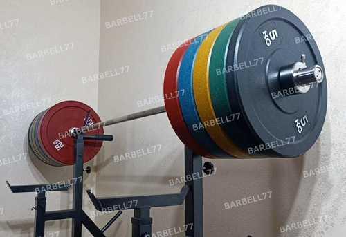 Штанга олимпийская бамперные диски гриф 174 кг