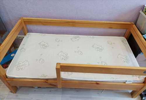 Кровать деревянная детская (сосна) 80*160