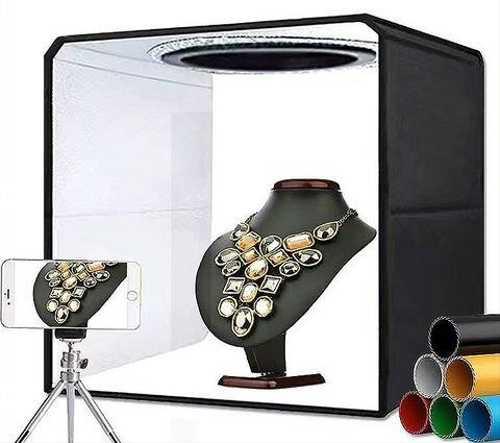 Лайткуб фотобокс-студия с LED подсветкой (30см)