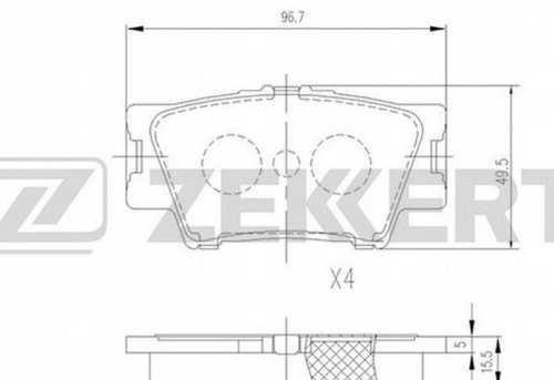 Тормозные колодки задние Toyota Camry (V40,V50) 06