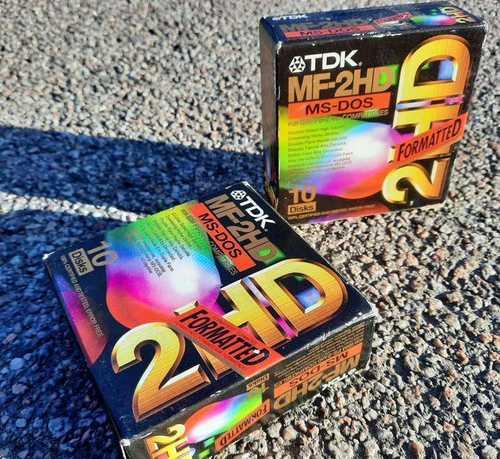 Дискеты флоппи-диск новые TDK mf-2hd IBM кассеты