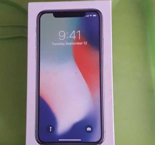 Пустая коробка iPhone X Silver 256 GB