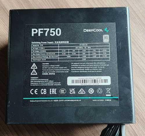 Блок питания deepcool pf 750 w