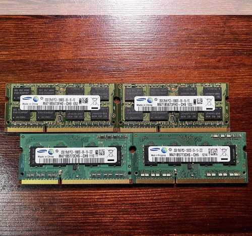 Оперативная память ddr3 (2x4) 8gb sodimm Samsung