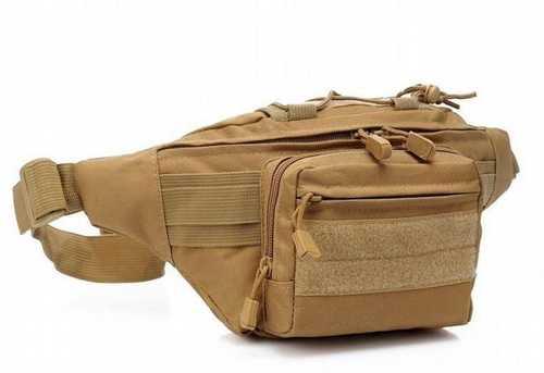 Сумка поясная тактическая с molle 2.5 литра coyote