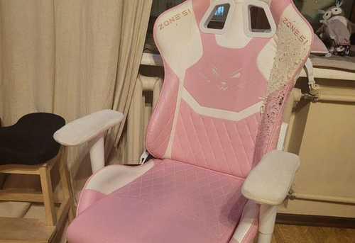 Игровое кресло Zone 51, розовое