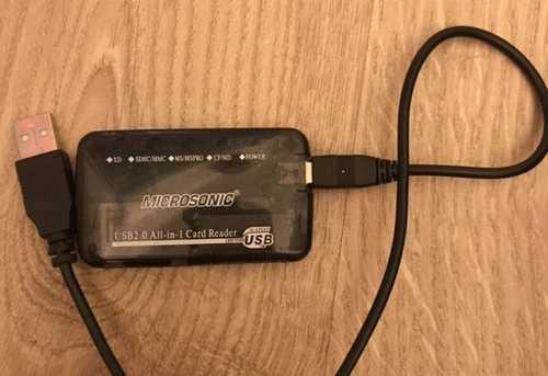 Картридер Microsonic USB2.0