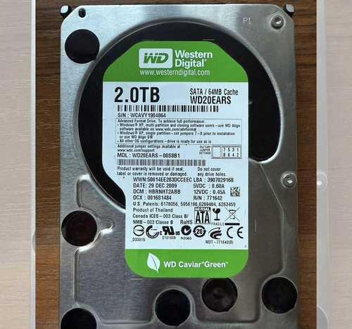 Жёсткий диск 2.5" Western Digital 2TB Green