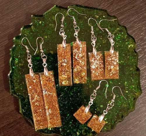 Серьги из эпоксидной смолы