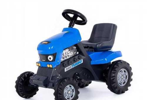 Каталка-трактор "Turbo" (синяя) 820х490х665 мм