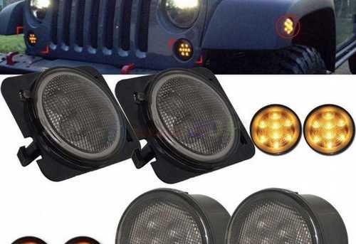 Светодиодные поворотники на jeep wrangler jk