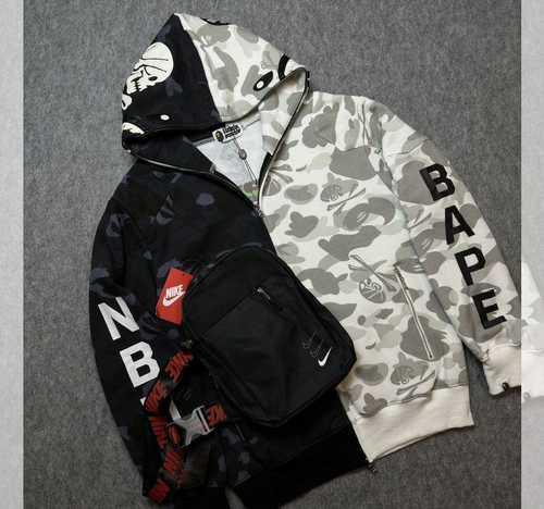Толстовка на молнии Bape Shark