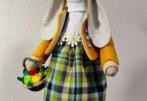 Кукла Тильда Заяц Шотландка