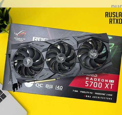 Видеокарта RX 5700 XT 8GB Asus Rog Strix OC