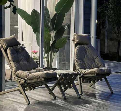 Шезлонг Кентукки садовое кресло деревянное