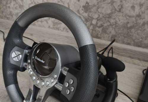 Игровой руль Defender Forsage GTR черный