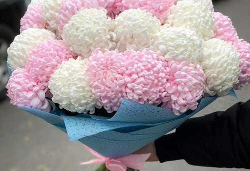 Цветы букеты Хризантемы розовые с доставкой