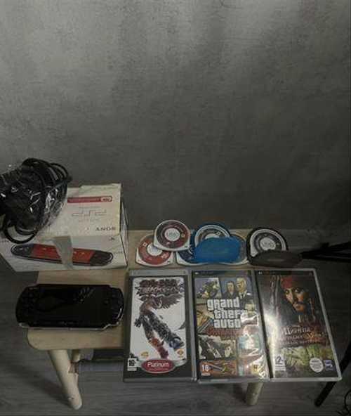 Sony psp 3008 pb полный комплект + игры