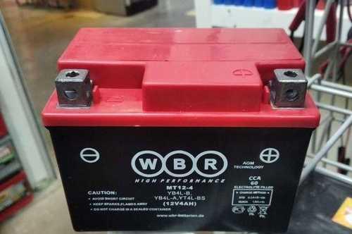 Аккумулятор для мото W B R 12B 4 ач
