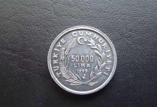 Турция 50000 лир 1999 год. Юбилейная
