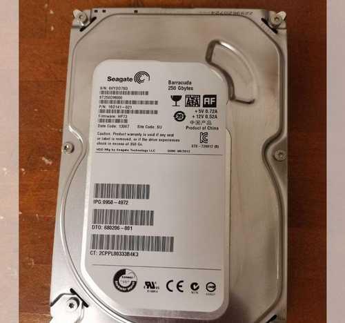 Жесткий диск 250gb с проблемой