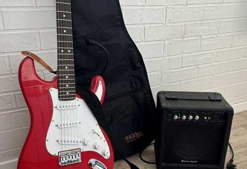Гитара Fender Stratocaster и комбик Borton Audio