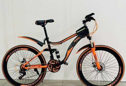 Велосипед Green Damper 26R 2023г (черно-оранжевый)