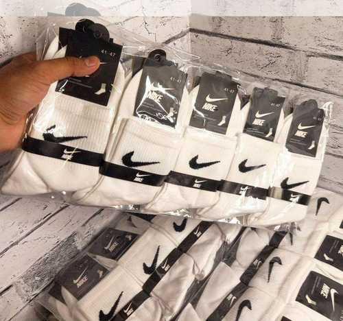 Носки белые Nike высокие