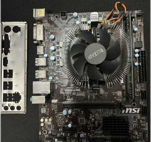 Плата MSI A320-A PRO ryzen 3 2200g 8gb