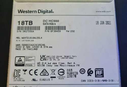 WD 18TB DC HC550