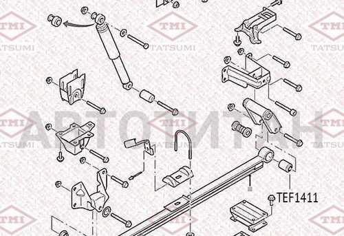 Сайлентблок рессоры зад прав/лев