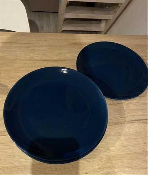 Посуда IKEA тарелки синие
