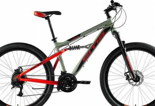 Велосипед sitis lock 27.5" (2023) Grey-Red-Black S
