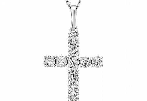 Крест с выращенными бриллиантами 2.838 ct