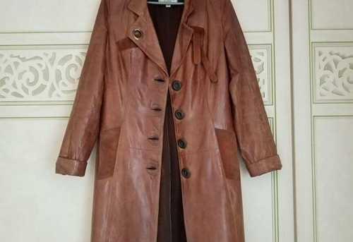 Пальто кожаное 44-46 размер