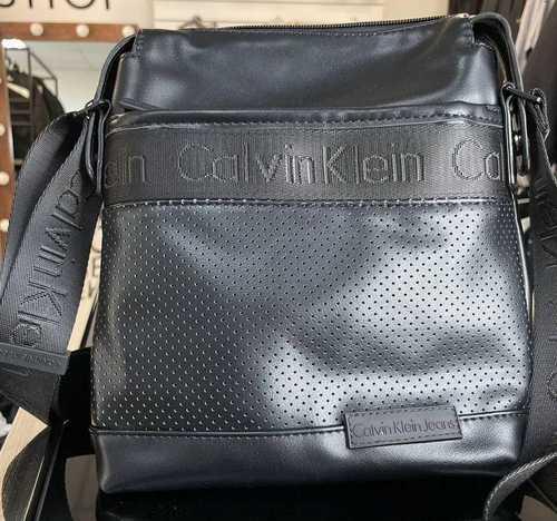 Мужская кожаная сумка через плечо Calvin Klein