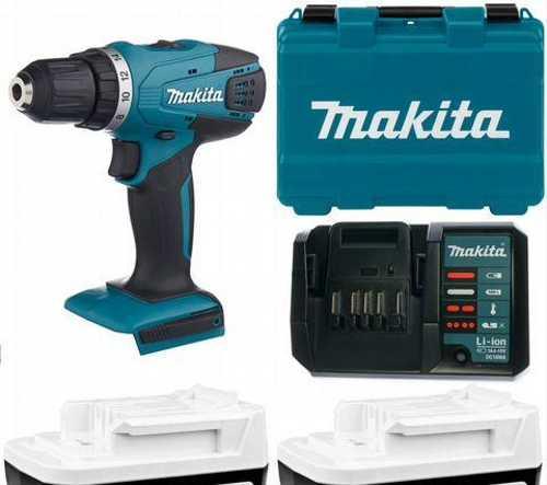 Аккумуляторная дрель-шуруповерт Makita df347dwe