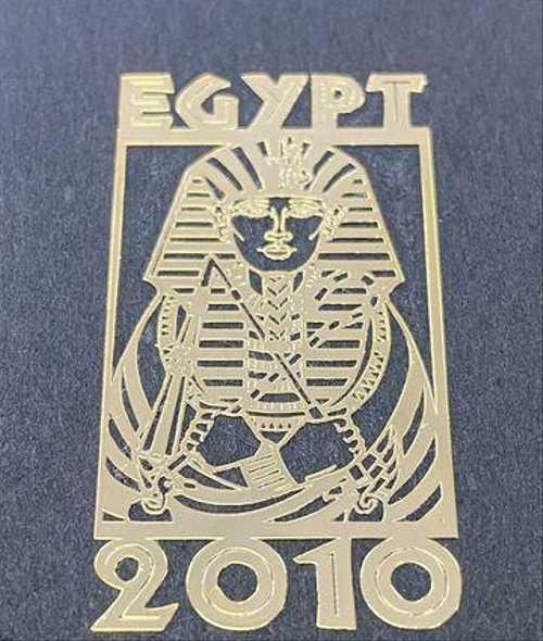 Золотая наклейка стикер амулет Тутанхамон