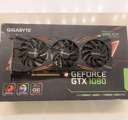 Видеокарта GTX 1080 gigabyte с коробкой