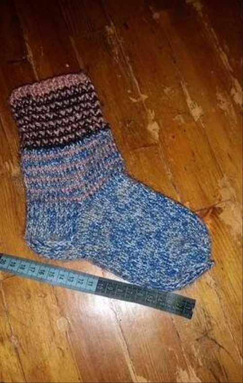 Новые вязанные детские носки с пуховой нитью