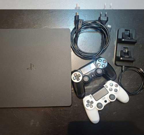 Sony playstation 4 slim 1tb   2 геймпада