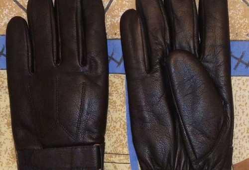 Перчатки мужские черные кожаные