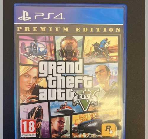 Диск на GTA 5 premium edition на ps4