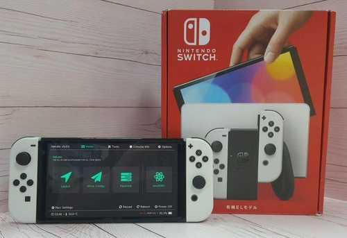 Nintendo Switch Oled Белый + Чип + 256Gb