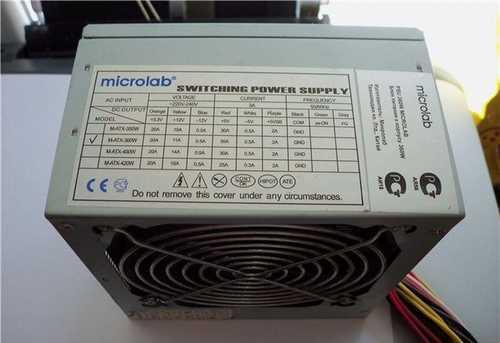 Блок питания Microlab 360w,Fan-120 mm