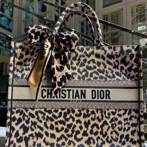 Cумка Dior tote book leopard