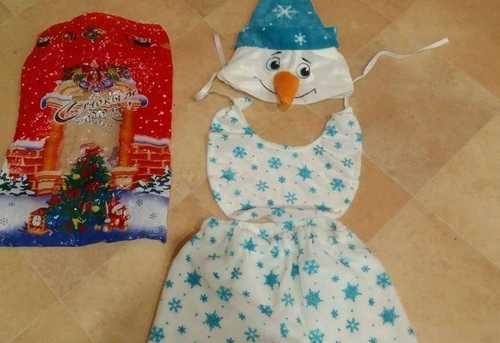 Новогодний костюм снеговика для мальчика 104