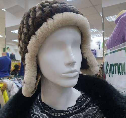 Шапочка натуральный мех