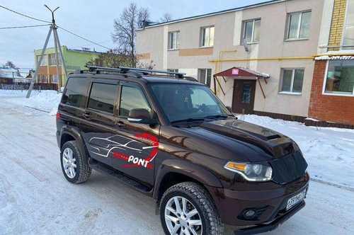Рейлинги УАЗ Патриот Продольные черные