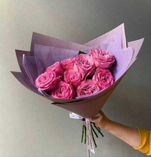 Букет розовых роз цветы букеты